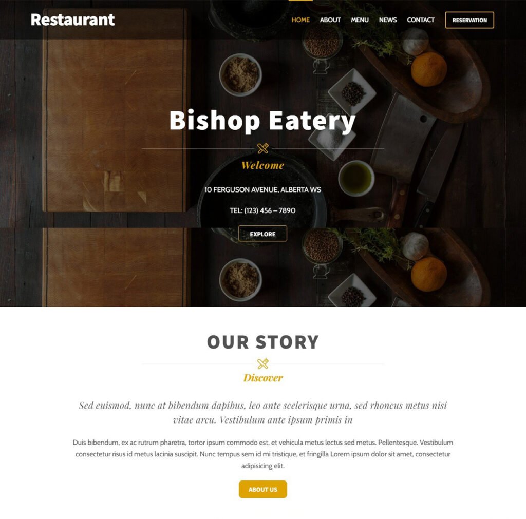 Restaurant WordPress eCommerce Themes | Restaurant Theme