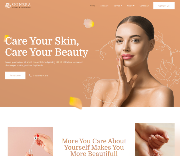 Dermatology Skincare WordPress Theme - Elevate Your Clinic's Online ...